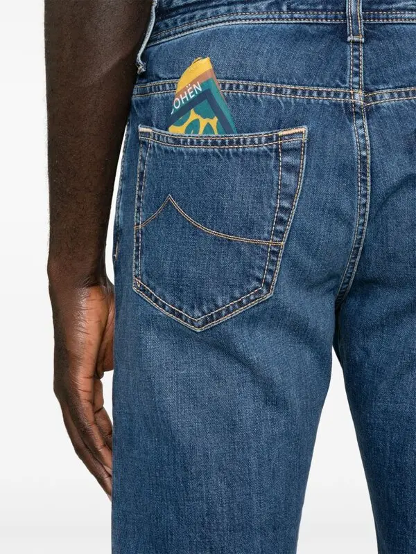 Jacob Cohen Bard Mid-rise Slim-cut Jeans - Blue