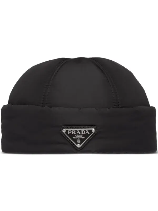 Prada Re-nylon Padded Beanie - Black