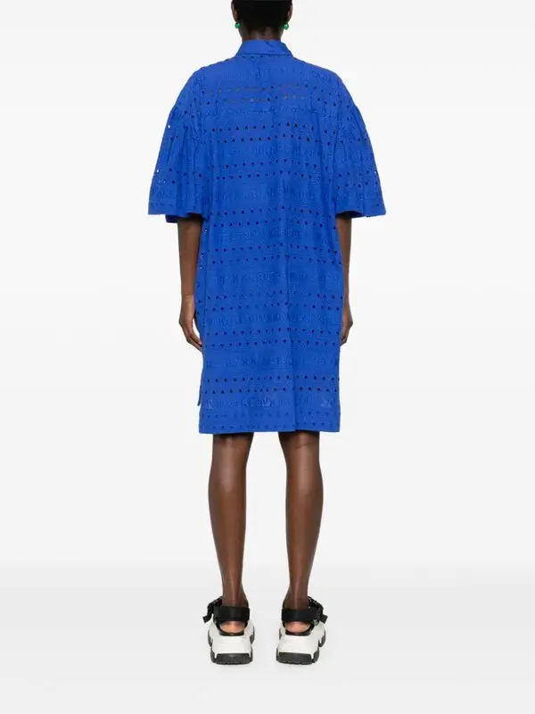 Karl Lagerfeld Embroidered Organic Cotton Shirt Dress
