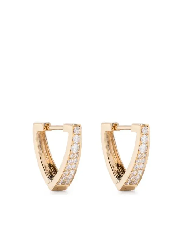ANITA KO 18kt Yellow Diamond Huggie Earrings - Gold