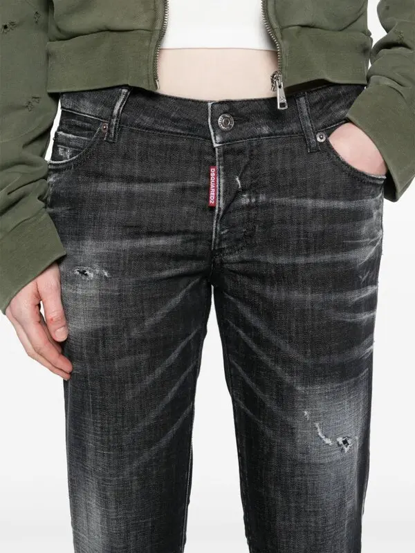 Dsquared2 Jennifer Low-rise Skinny Jeans - Black