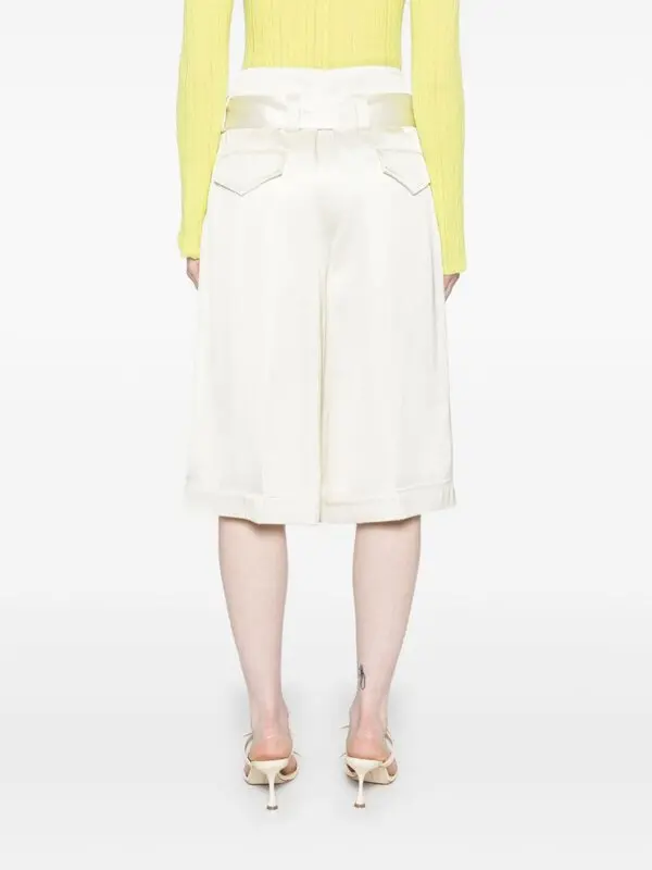 JIL SANDER High-waist Satin Shorts