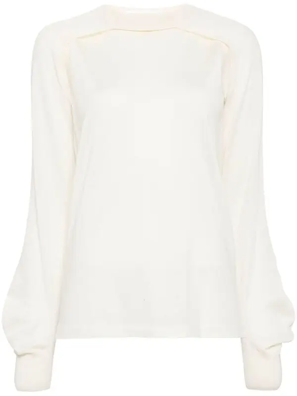 Helmut Lang Cut-out Layered Jumper - Neutrals