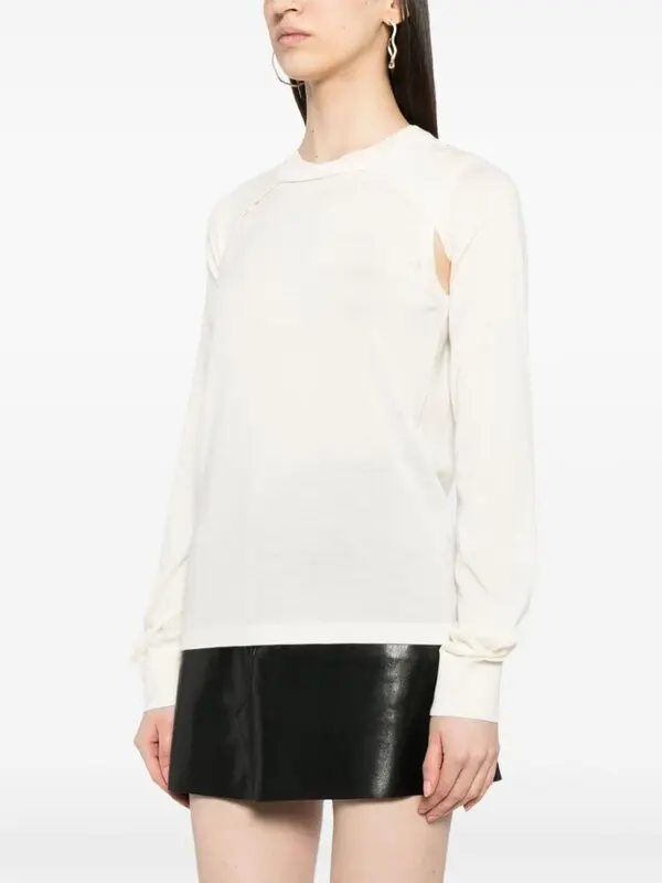 Helmut Lang Cut-out Layered Jumper - Neutrals