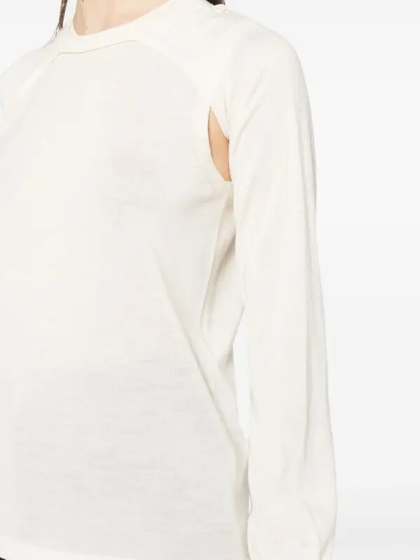 Helmut Lang Cut-out Layered Jumper - Neutrals