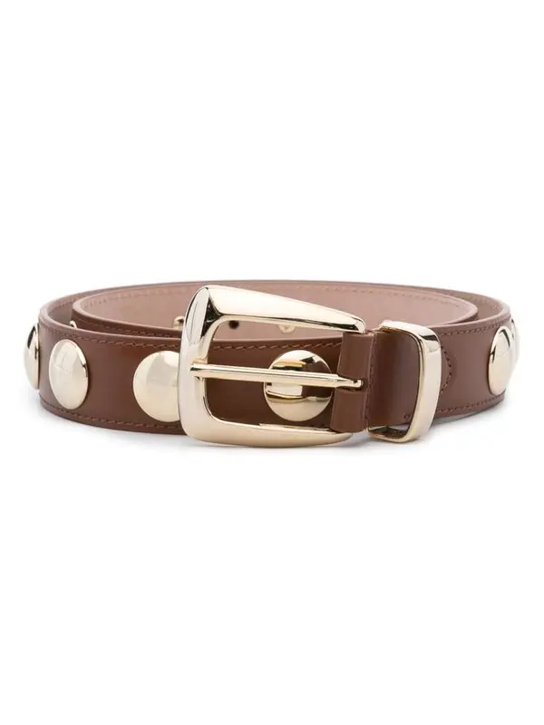 Khaite Benny Stud-embellished Belt - Brown