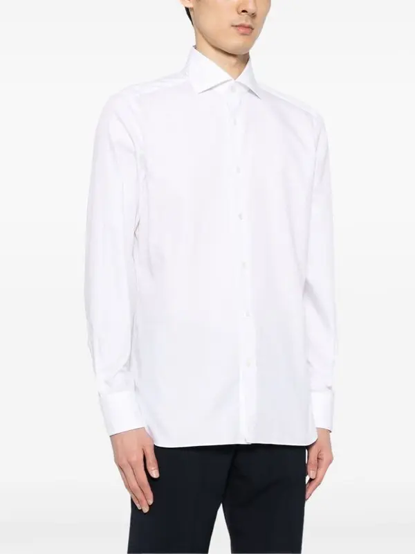 Zegna Spread-collar Cotton Shirt