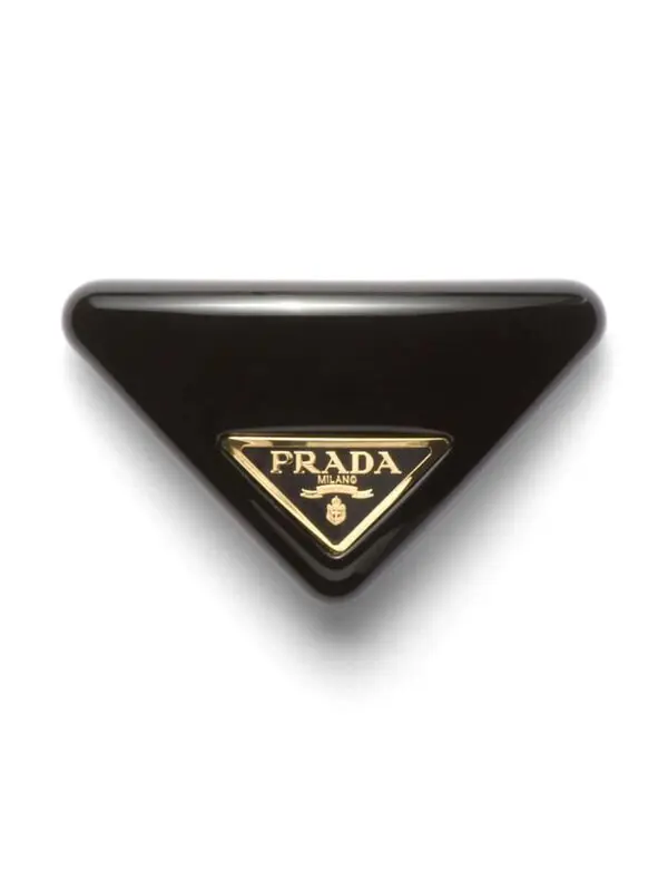 Prada Plexiglas Triangle Hair Clip - Black