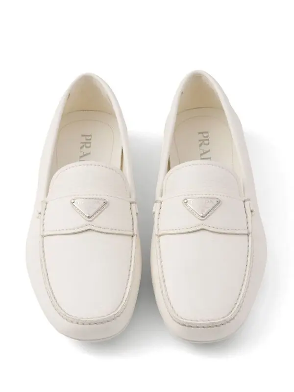 Prada Logo-plaque Leather Drivers