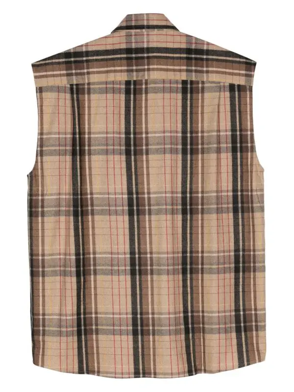 VTMNTS Tartan Check Flannel Sleeveless Shirt