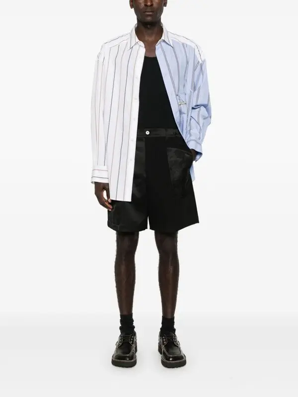 FENG CHEN WANG Dragon-jacquard Patchwork Shorts