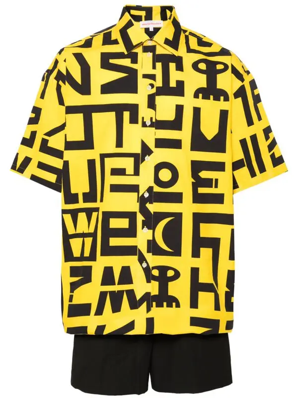 WALTER VAN BEIRENDONCK Logo-print Jumpsuit - Yellow