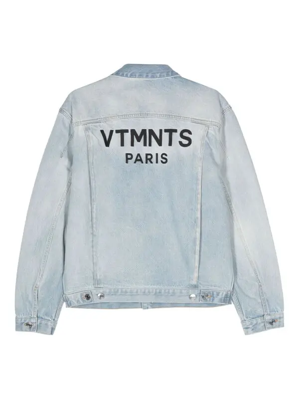 VTMNTS Logo-embroidered Denim Jacket
