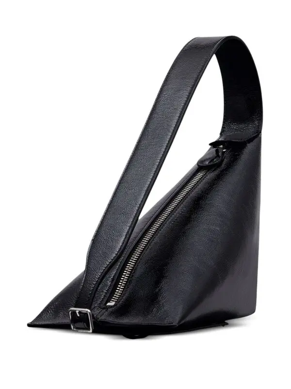 COURREGES Naplack Leather Shoulder Bag