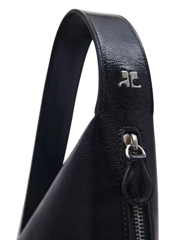 COURREGES Naplack Leather Shoulder Bag