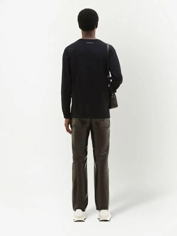 COURREGES Slim-cut Vinyl Trousers - Brown