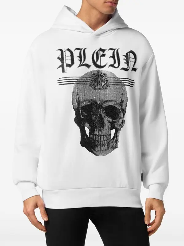 Philipp Plein Skull Strass Hooded Sweatshirt