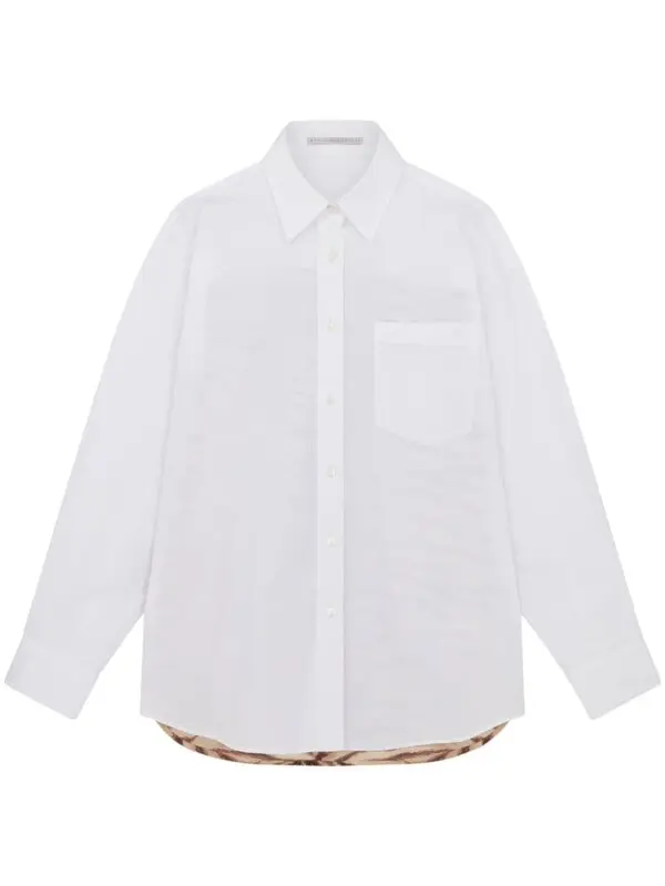 Stella McCartney Tiger-print Oversized Silk Shirt