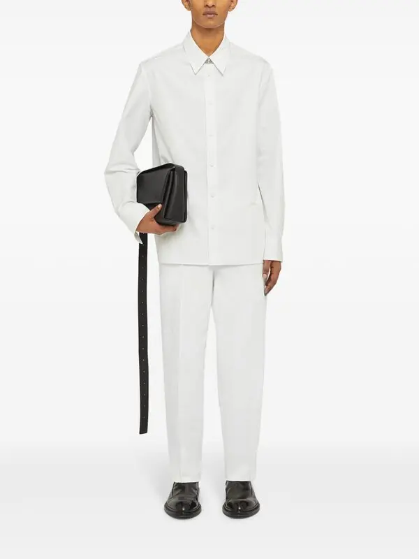 JIL SANDER Long-sleeved Cotton Shirt - White