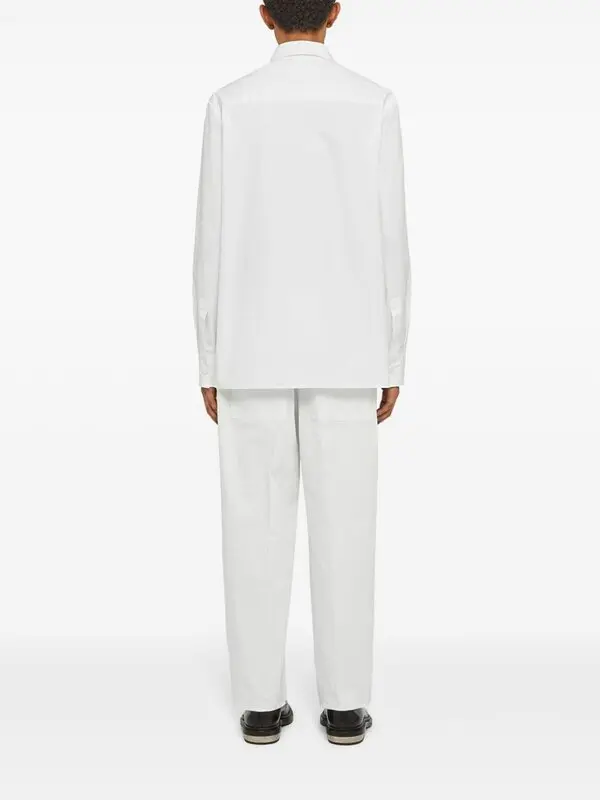 JIL SANDER Long-sleeved Cotton Shirt - White