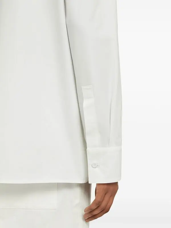 JIL SANDER Long-sleeved Cotton Shirt - White