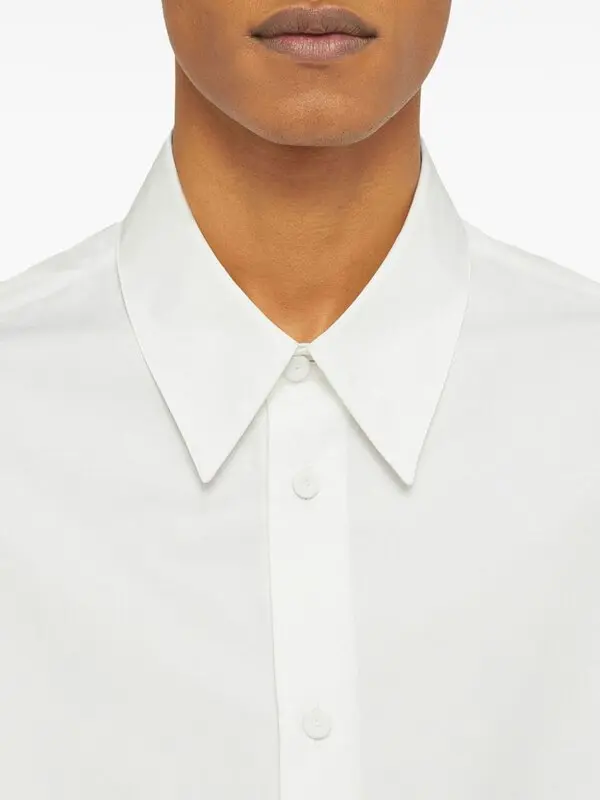 JIL SANDER Long-sleeved Cotton Shirt - White