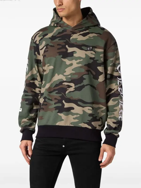 Philipp Plein Camouflage-pattern Hoodie