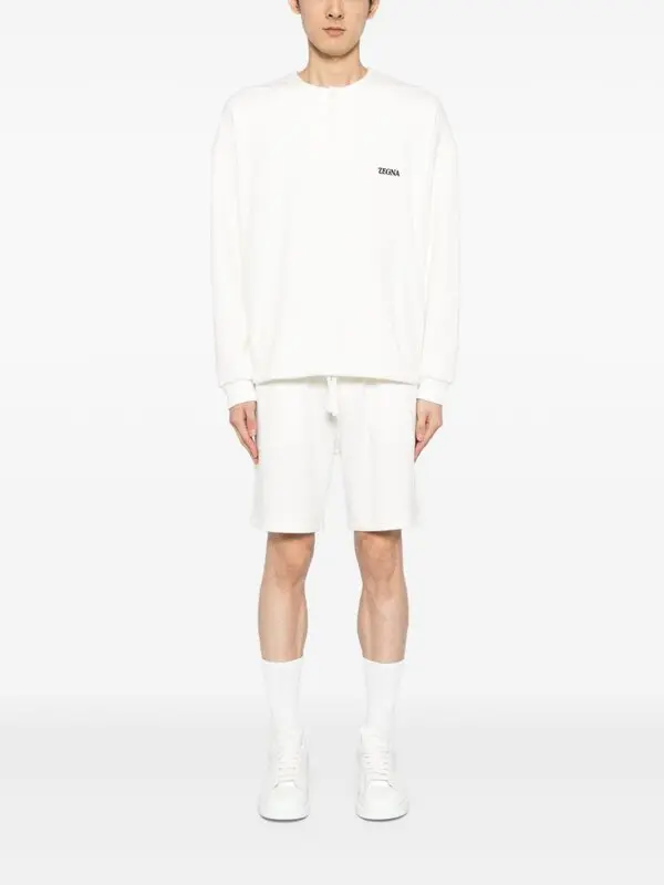 Zegna Logo-embroidered Jersey Track Shorts