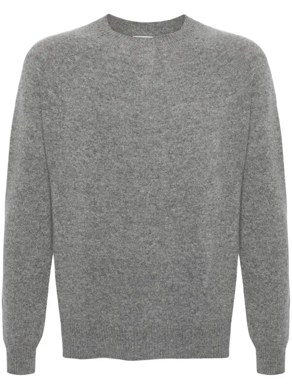 JIL SANDER Crew-neck Wool-blend Jumper - Grey
