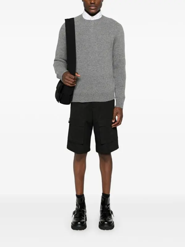 JIL SANDER Crew-neck Wool-blend Jumper - Grey