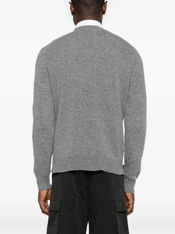 JIL SANDER Crew-neck Wool-blend Jumper - Grey