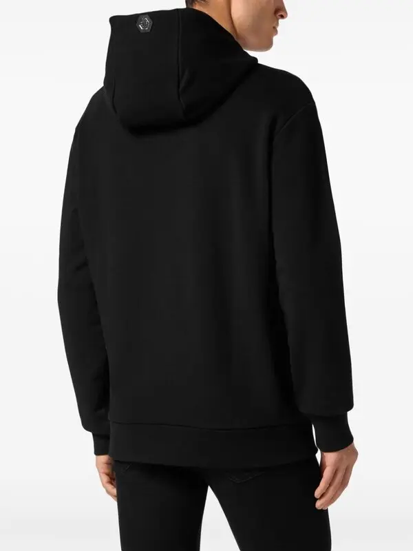 Philipp Plein Crystal-embellished Hoodie - Black