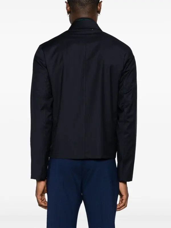 Paul Smith Zipped Wool Shirt Jacket - Blue
