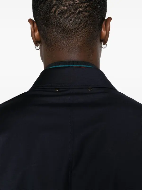 Paul Smith Zipped Wool Shirt Jacket - Blue