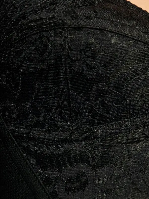 Dolce & Gabbana Jacquard And Lace Corset Bustier Top - Black