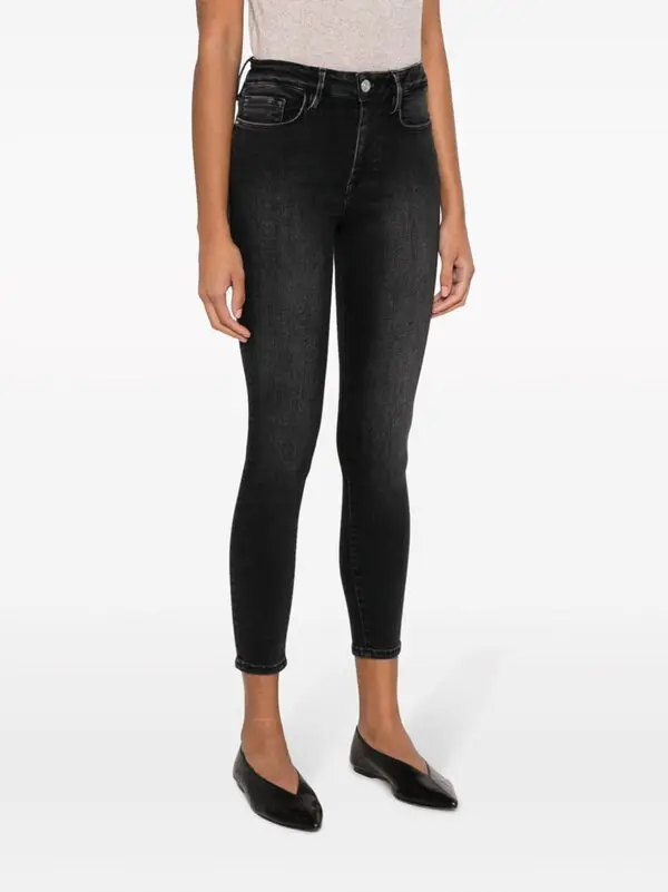 FRAME Le One Skinny-leg Cropped Jeans