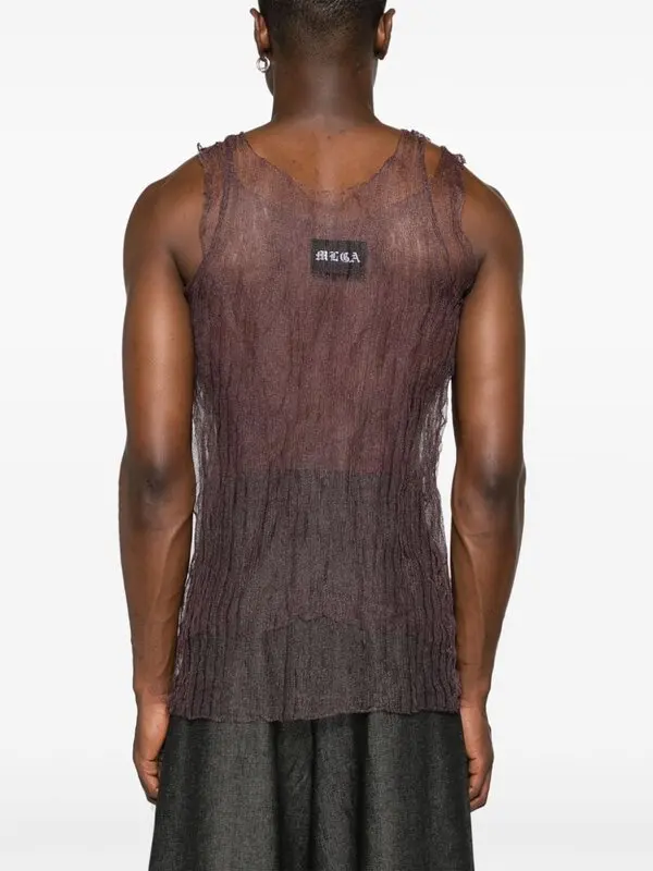 Mlga Layered Open-Knit Tank Top In Purple - 55% Off | Editorialist