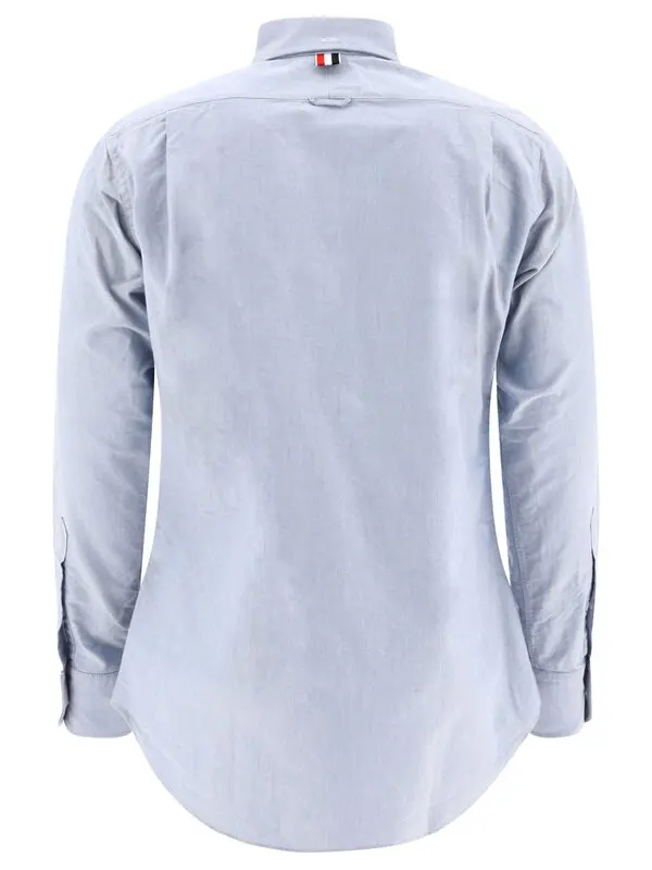Thom Browne Shirt With Chest Pocket - Light Blue