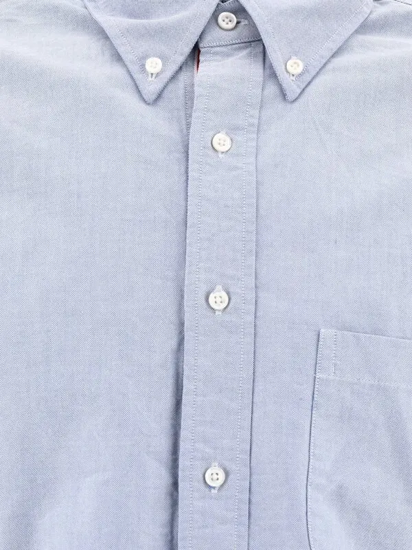 Thom Browne Shirt With Chest Pocket - Light Blue