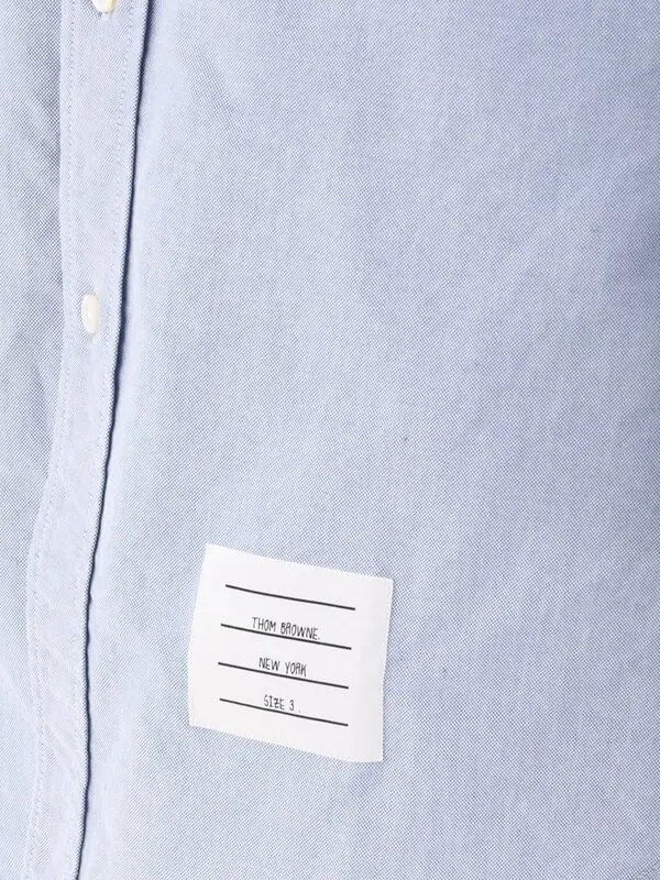 Thom Browne Shirt With Chest Pocket - Light Blue