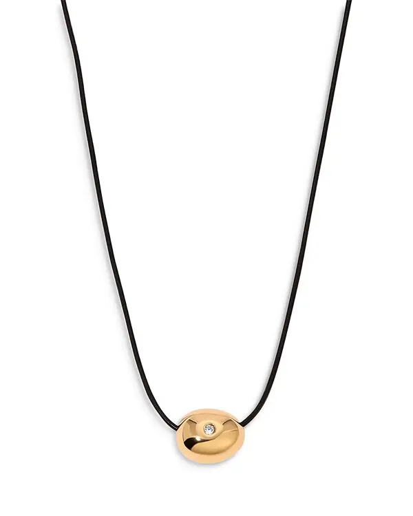 Ettika Pave Pendant Necklace - Black/gold