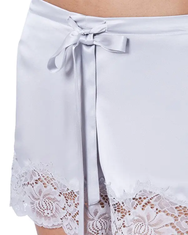 Ginia Silk Lace Shorts Knicker - Silver