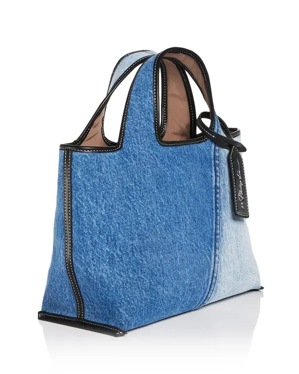 3.1 Phillip Lim We Are Ny Denim Mini Market Tote - Indigo