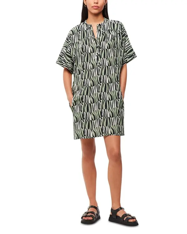 Whistles Checkerboard Tiger Print Dress