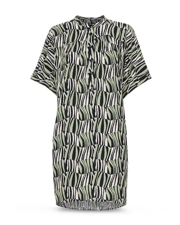 Whistles Checkerboard Tiger Print Dress
