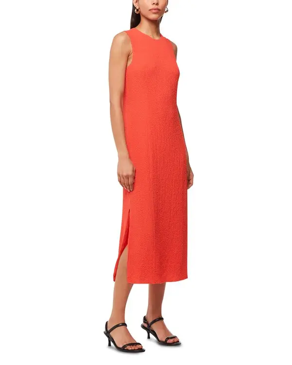 Whistles Erin Textured Midi Dress