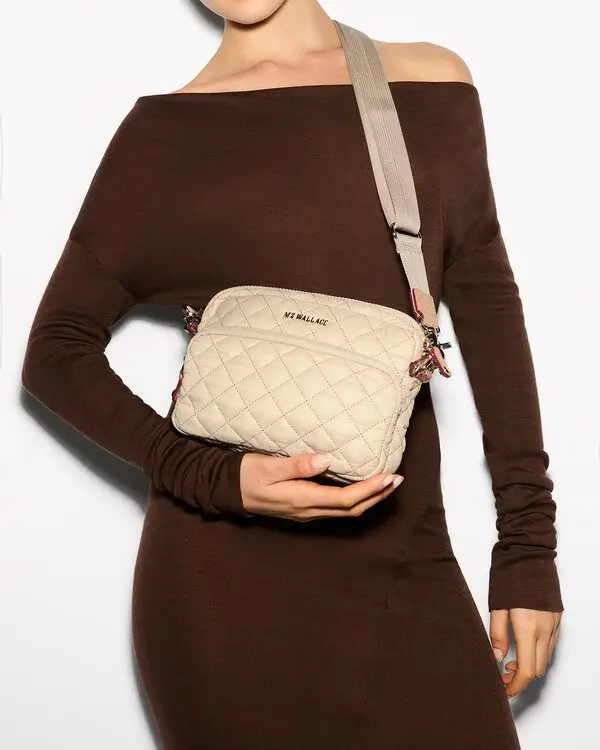 Mz Wallace Quilted Camera Bag - Buff/light Gold
