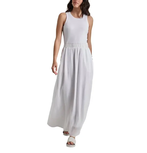 Dkny Mixed Media Maxi Dress