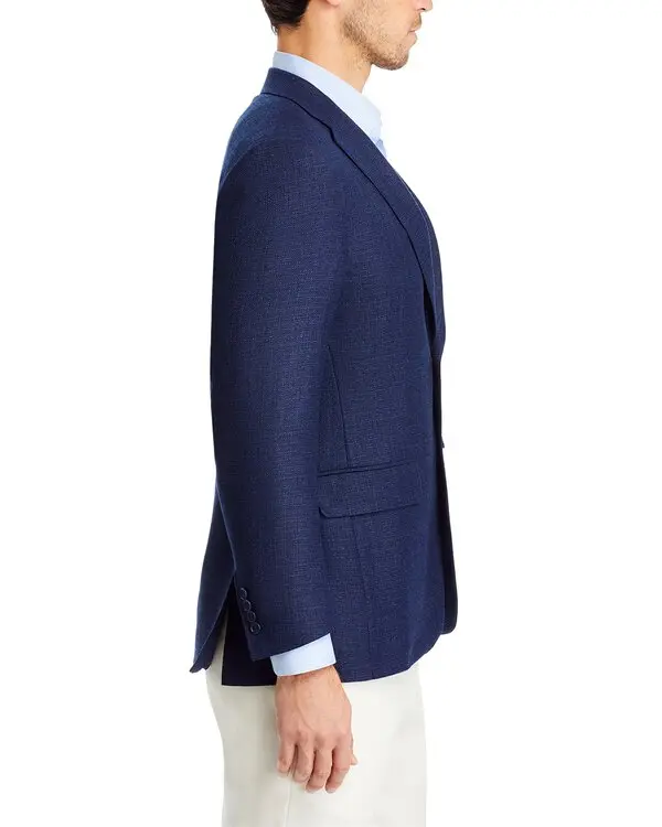 Canali Siena Melange Textured Sport Coat - Blue