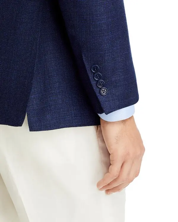 Canali Siena Melange Textured Sport Coat - Blue